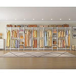VIPEK Wire Garment Rack Heavy Duty Clothes Rack, Large Portable Wardrobe Rack Freestanding Clothing Rack Clothes Storage Organizer Closet for Bedroom, 89.8" Lx15.7 Wx76.4 H, Max Load 1300lbs, White