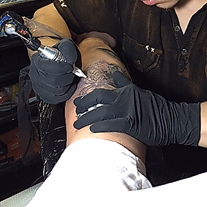 Adenna PHM910 Phantom 6 Mil Powder-Free Latex Gloves, Medical Grade, Black, X-Small, Box of 100