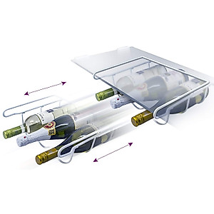 Sorbus® Fridge Wine Rack- Refrigerator Bottle Rack Holds 3 Bottles of Your Favorite Wine or Drink Universal Bottle Holder Will Fit Most Fridges