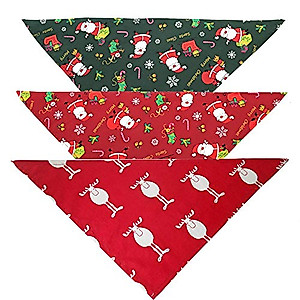 Professional*Bags AUPET 3 Pieces Christmas Dog Bandanas Thanksgiving Pet Bandana Halloween Pet Triangle Scarf Neckerchief Washable Dog Bibs for Dog and Cat