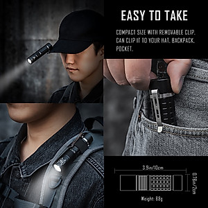 VIPERADE LED Flashlights, Mini Flashlight, Ultra Bright, Powerful Rechargeable Flashlights, Durable Pocket Flashlight for Outdoor, Camping, Hiking and Emergency (MK8)