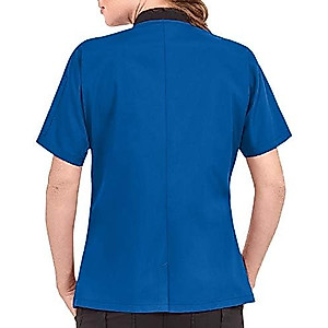 ChefUniforms.com Women's Lightweight Short Sleeve Chef Coat - Chef Coat Women, Blue Chef Coat, Women's Chef Jackets, Womens Chef Coat, Royal Chef Coat, Chef Uniform for Women