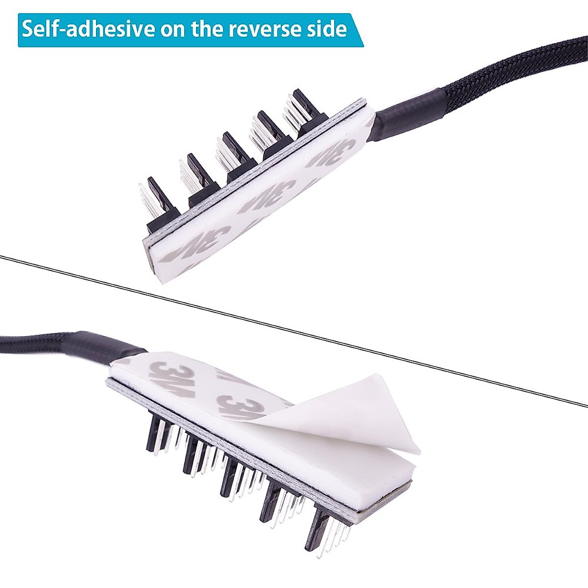 Fancasee PWM PC Fan Hub Power Supply Cable 1 to 5 Way Splitter PC Motherboard Case Fan Power Extension Cable Cord Hub for ATX Computer Case 4-Pin and 3-Pin Cooling Fans