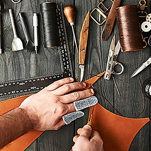 40 Pieces Cut Resistant Finger Cots Finger Sleeves Cut Protection Sleeves Thumb Finger Protectors Guards Reusable for Kitchen Work Sculpture