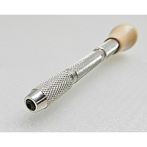 Wire Rounder Pin Vise Swivel Wooden Head Vise with Set of 3 Bur Size 1.2, 1.5, 1.8mm