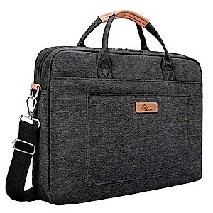 E-Tree Laptop Bag, 13.3 inch Shockproof Padded Laptop Case Briefcase Computer Bag Messenger Bag Work Bag 13-14 inch for Men Women Black