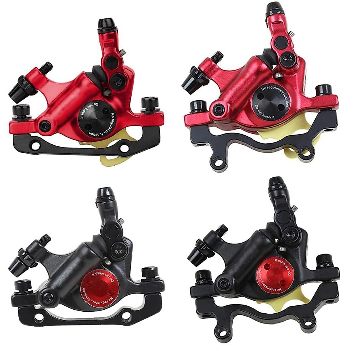 1 Pair Front & Rear HB-100 MTB Bike Hydraulic Disc Brake Calipers Aluminum Alloy Mountain Bike Road Bicycle Line Pulling Brake Clamp (Color : Purple, Size : Only Front)