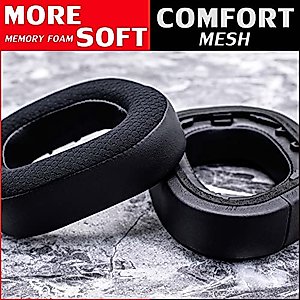 DIMOST HS80 Ear Pads Compatible with HS80 Headset I Thicker Enhanced Memory Foam - More Breathable PU/Mesh