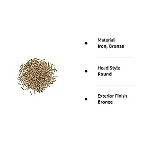 newlng 500pcs Small Nail Round Head Tiny Nails String Art Nails Hand-Made Hardware Accessories Fasteners Mini Nails 1 X 10mm/0.04"X0.4"(DXL) Gold