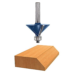 BOSCH RBS006 6-Piece 1/4 In. Shank Carbide-Tipped Multi-Purpose Router Bits Assorted Set with Included Storage Case for Applications in Straight, Trimming, Decorative Edging, Dovetail Joinery