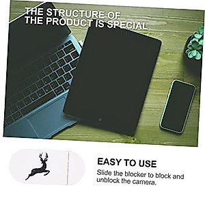 SOLUSTRE 2 pcs Plastic Pad for Web Reindeer Computer Lid Caps Privacy Slider Holiday Desktop Phone Gift Niños Desk Design Elk Camera Slide Blocker Anti-peep para Christmas Tablet Deer