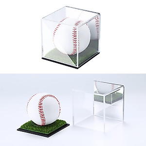 GMAXT Baseball Display Case,New Upgrade Acrylic Baseball Case,UV Protected Baseball Holder Display for Baseball, Tennis Ball, Golf Ball, Billiard Ball,Memorabilia Display Cases