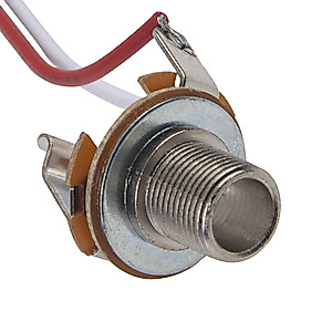 1Set Yootones Guitar Wiring Harness Set,Prewired 500K Pots 3 Way Switch Wiring Harness Kit with 6.35 Output/Black Knobs Compatible with Electric Guitar