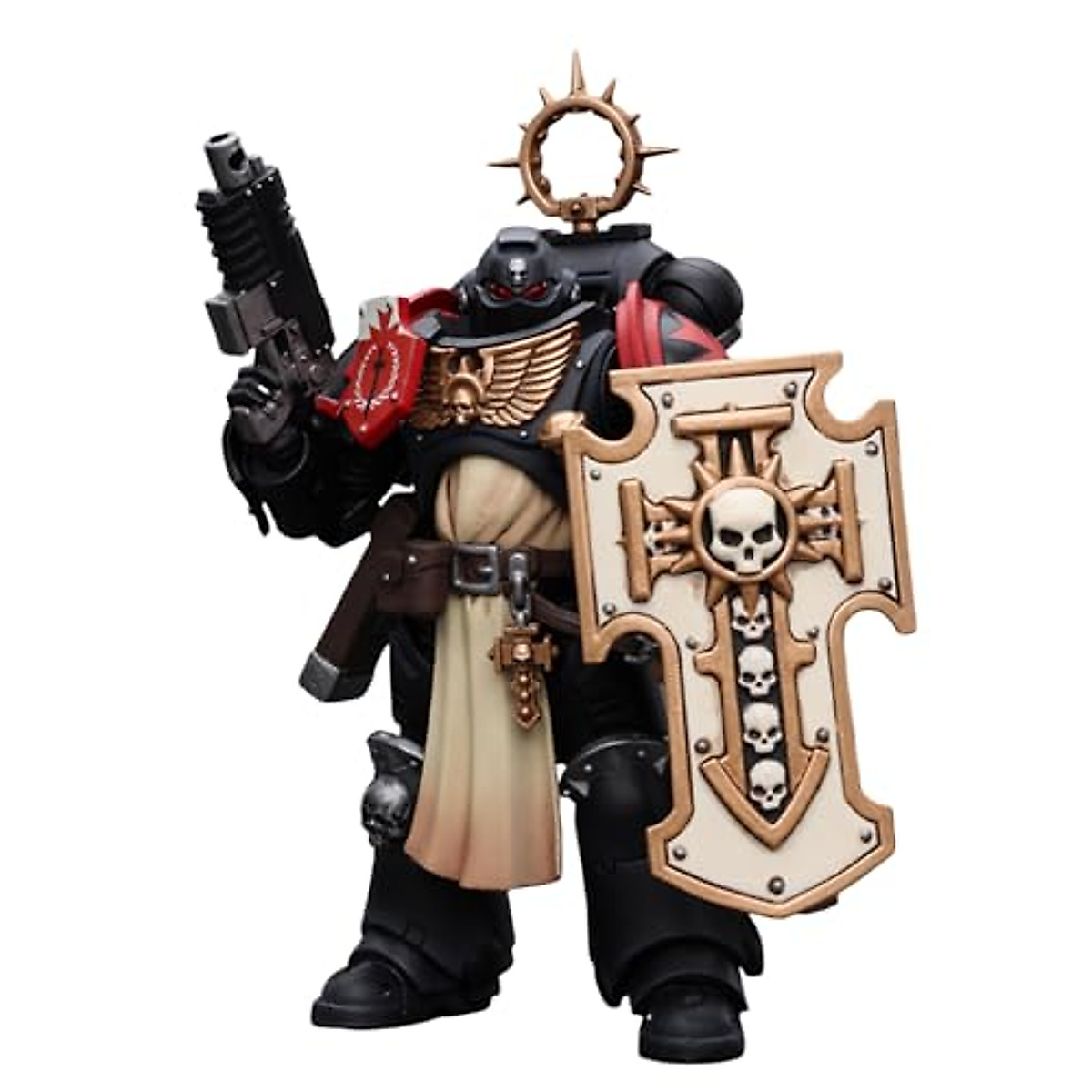 HiPlay JoyToy Warhammer 40K Collectible Figure: Primaris Space Marines Black Templars Bladeguard Veteran 1:18 Scale Action Figures JT2801 (Black Templars JT2801)