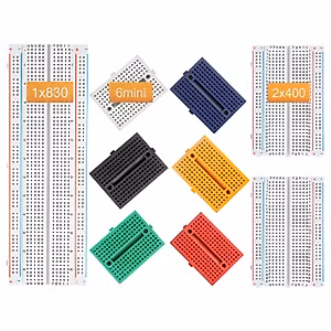 DEYUE Solderless Prototype Breadboard | 1x830 tie in Point Breadboard 2x400 tie in Points Circuit Boards 6x170 tie Points Mini Modular breadboard Kit