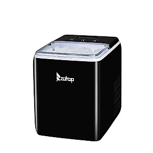 NA 120V 150W 44lbs/20kg/24h Ice Maker Black Plastic Transparent Cover/Display Commercial/Household