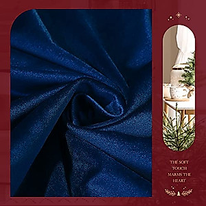 Lewondr Christmas Throw Pillow Covers, Snowflake Embroidery Hot Stamping Pattern Pillowcases Home Xmas Decorative Cushion Covers Soft for Sofa Bed Chair, 2 Pack, Navy Blue