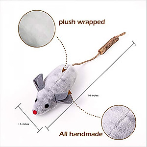 PEEKAB 5Pcs Catnip Toy Oirganic Silvervine Toys Plush Cat Chew Interactive Toys Cat Mice & Animals Toys for Indoor Cats and Kittens Over 6 Months Old (Multicolor 5Pcs Mice)