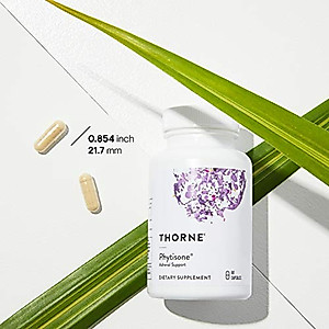 Thorne Phytisone - Adrenal Support Supplement with Vitamin C & Ashwagandha - Dairy-Free Helath Support - 60 Capsules - 30 Servings