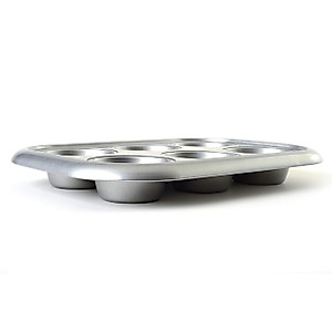 Norpro Nonstick More-Than-A-Muffin Pan, Jumbo, 6 Count, Grey