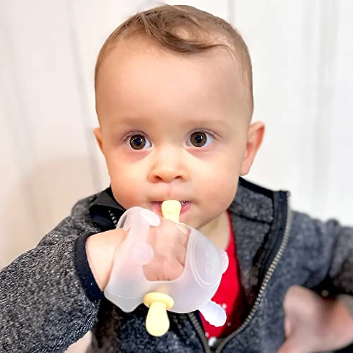 Teething Toys for Babies 0-6 Months, Never Drop Silicone Baby Mitten Teether for Soothing Teething Pain Relief, Baby Chew Toys for Sucking Needs White - Dilovely