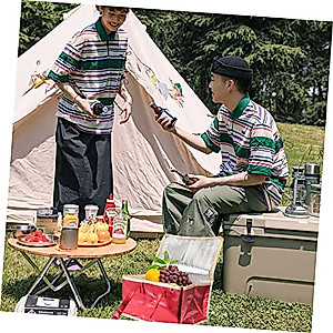 Zerodeko Insulated Bag Portable Food Bag Insulated Tote Bags Insulated Camping Bag Food Warmer Bag Insulated Grocery Bags for Foods Takeout Food Bag with Zipper Pizza Bag Red Film