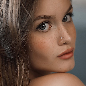 Jstyle 20G 4 Pcs Stainless Steel Nose Rings Studs L-Shape Piercing Body Jewelry 1.5mm 2mm 2.5mm 3mm S