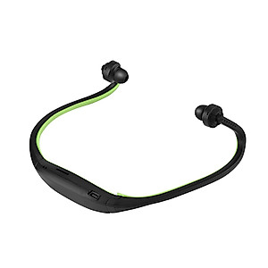 Serounder Bluetooth Headset, Sport Wireless Bluetooth 4.1 Neckband Earphone Stereo Headphones Headset w/Mic, TF Card Slot and Hands-Free Calls(Green)