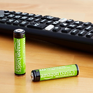 Amazon Basics 12-Pack AAA Rechargeable Batteries, 800 mAh, Pre-Charged & AA High-Capacity Ni-MH Rechargeable Batteries (2400 mAh), Pre-Charged - Pack of 8