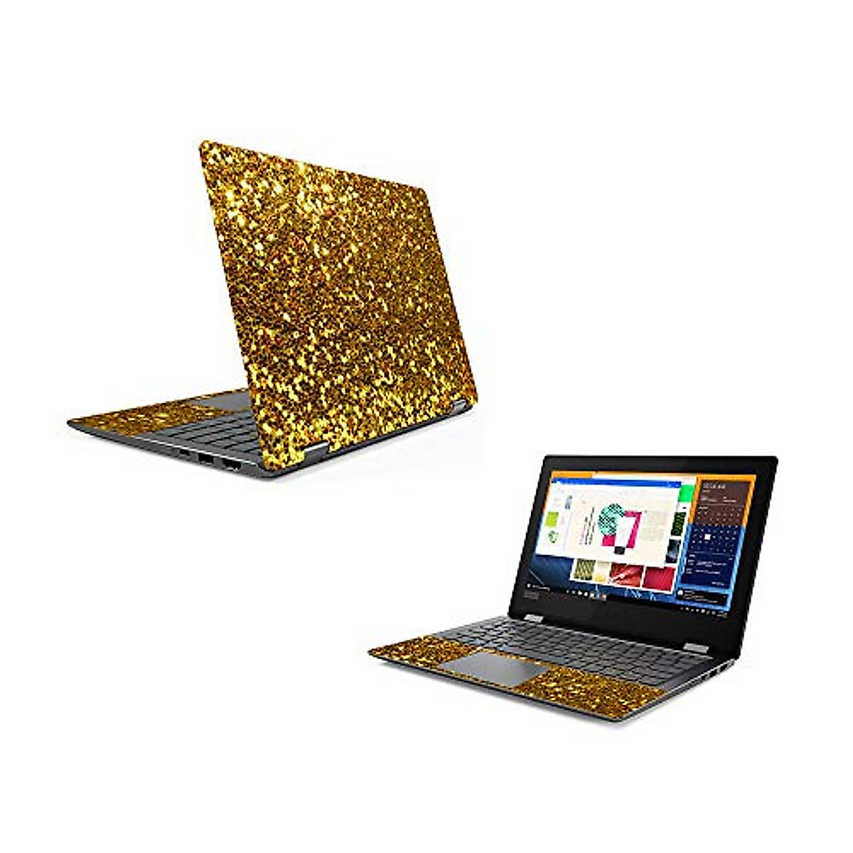 MightySkins Skin Compatible with Lenovo Flex 6 11" (2018) - Gold Dazzle | Protective, Durable, and Unique Vinyl Decal wrap Cover | Easy to Apply, Remove, and Change Styles | Made in The USA