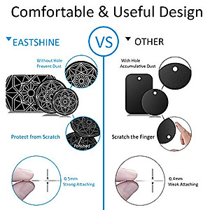 Mount Metal Plate 10 Pack for Magnetic Cell Phone Car Cradle-Less Mounts with 3M Adhesive,Stylish Universal Disc Replacement Sticker for Magnet iPhone Holder Mini Tablet GPS Stand 6 Round 4 Rectangle