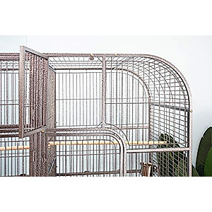 Double Cage with Center Divider for Bird Parrot Aviary W64xD32xH73 New