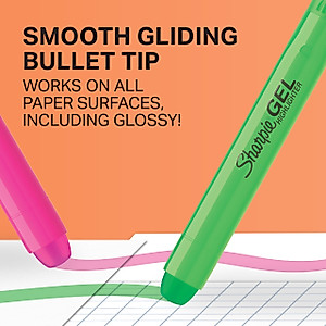 Sharpie Gel Highlighters, Bullet Tip, Assorted Colors, 5 Count