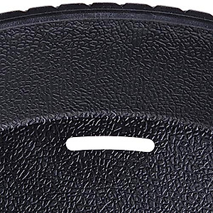 G.E.T. RB-880-BK Round Serving Basket with Base and Drainage Slots, 10.5", Black (Set of 12)