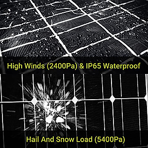 Newpowa 180W(Watt) Solar Panel12V Monocrystalline High Efficiency PV Module Off Grid for RV Trailer Camper Rooftop