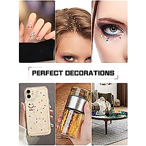 EBANKU Chunky Glitter, Water Droplets Confetti Sequin Glitters Resin Sparkle Chunky Sequins for Make Up, Body, Face, Slime, Resin Craft, Tumblers, Party Decor （3.5 Oz 100g）