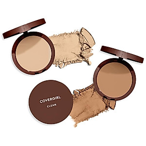 COVERGIRL Clean Pressed Powder Compact, Creamy Beige 150, 0.39 oz(11g)