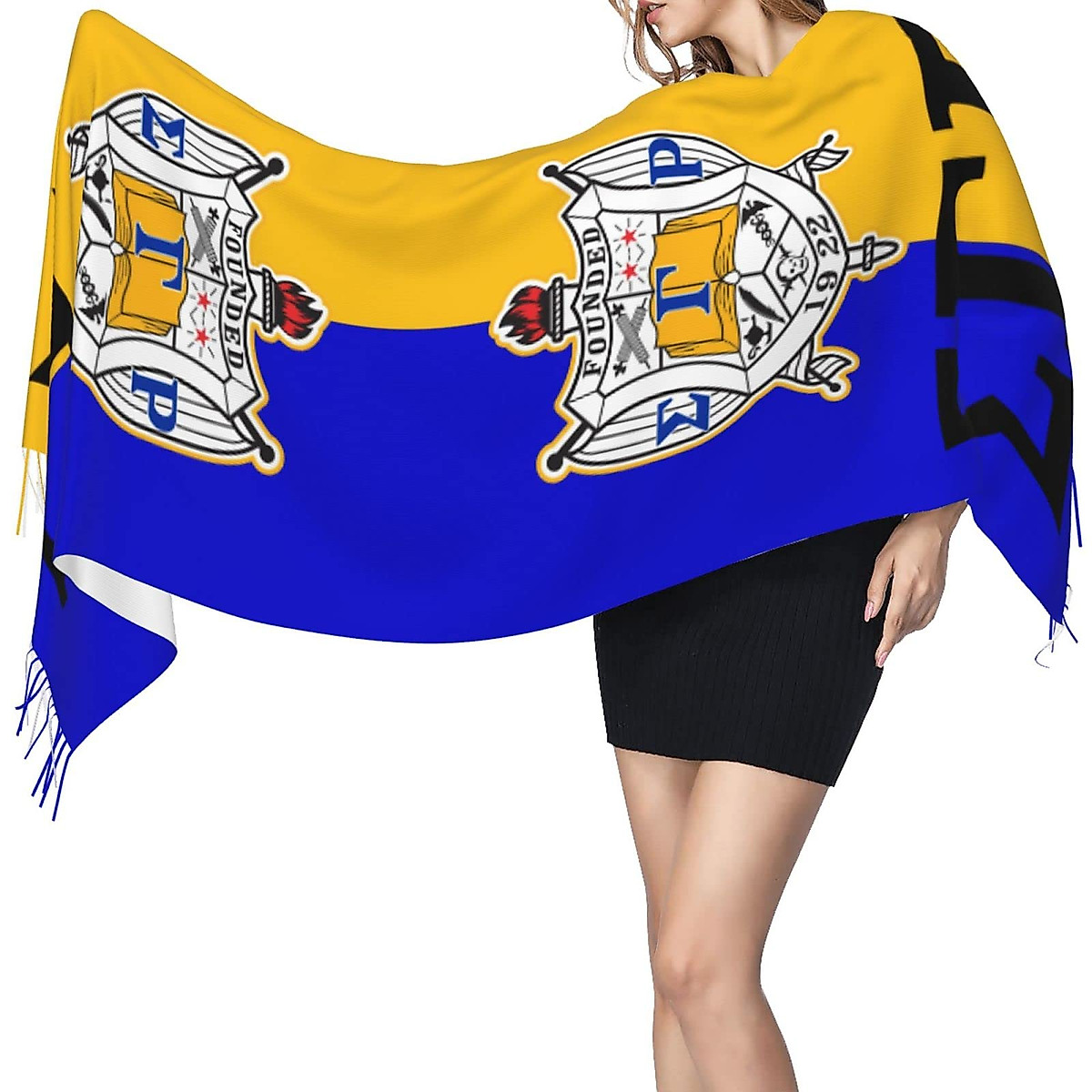 LeRayal Sigma Gamma Rho Scarf Sorority Gifts for Women Gift for GirlsPerfect Winter Warm Long Large Scarves With Tassel 1922, One Size