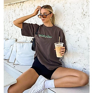 FULLSOFT High Waisted Biker Shorts for Women-5" Tummy Control Fitness Athletic Workout Running Yoga Gym Soft Shorts (Black,Small-Medium)