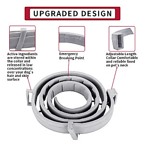 Flea and Tick Collar for Dogs, Flea and Tick Prevention for Dog, 27 Inch, 8 Month Protection, 1 Pack