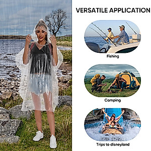 APEXUP Emergency Disposable Rain Ponchos for Adults for Camping Hiking Travelling (5 Pack)