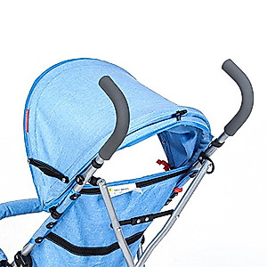 Xcivi Replacement Foam Handle Cover for Baby Stroller Pushchair - Great Stroller Accessory (Black, Fit Dia 0.6~0.8 inches)