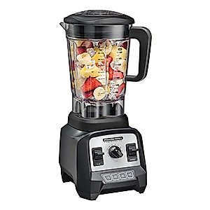 Proctor Silex Commercial 55000 High-Performance Blender, 2.4 Peak hp, Variable Speed Dial, BPA-Free 64 oz./1.8 L Container, 17.32" Height, 7.6" Width, 8.69" Length, Black