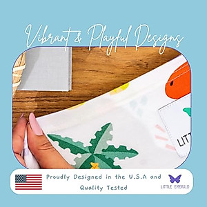 Little Emerald 7-in-1 Multi-use Cover - Privacy for Breastfeeding & Pumping, Baby Car Seat, Carrier, Stroller, High Chair, Shopping Cart, Lounger Canopy, Newborn Essentials (Dinosaur)