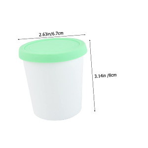 LABRIMP Multifunctional Ice Cream Buckets Reusable Yogurt Bowls Silicone Dessert Cups Storage for Kitchen