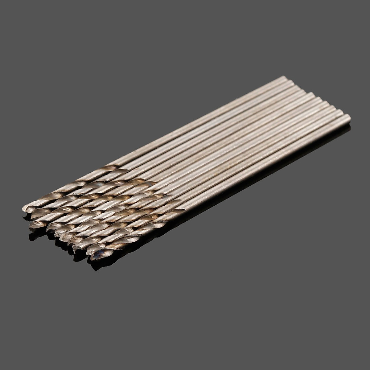 Twist Drill Bit Set (10 pcs), Micro HSS Twist Drill Bit Set, Straight Shank HSS-4341 for Hard Metal, Stainless Steel, Cast Iron, 1mm 3/64"