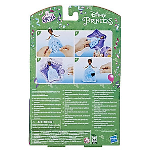 Disney Princess Secret Styles Magic Glitter Wand Tiana Doll and Wand Playset, Arts and Crafts Toy for Kids 4 and Up