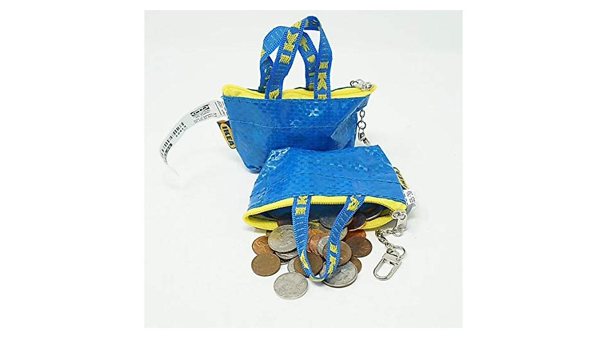 IKEA KNOLIG Key & Coin Purse – Compact Blue Organizer for Keys and Coins