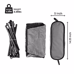 Lightweight Portable Folding Camping Chair Compact Beach Camp Chairs for Adults Foldable Backpacking Chair Outdoor Chair for Camping Hiking Lawn Picnic Outside Travel (Grey)