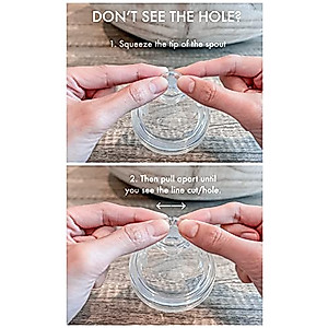 Sippy Cup Conversion Kit for Comotomo Baby Bottles | 2-Count | with Soft Silicone Sippy Spout Nipples, Weighted Any Angle Straw Ball, Bottle Handles and Straw Cleaning Brush (Sippy Spout, Green)